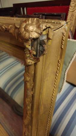 Antique Large Picture Frame - Gilded, Thick & Heavy w/ OLD Glass -WOW ...