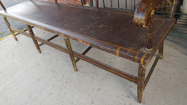 Antique Large Plank Bottom Bench - Porch Bench - Painted Beautiful ...