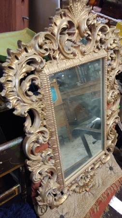 Vintage Victorian Gold Frame Mirror - BEAUTIFUL Details! - Long Valley ...