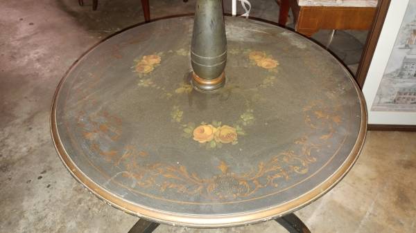 Antique Painted two Tier Round Side Table - Beautiful Early table ...