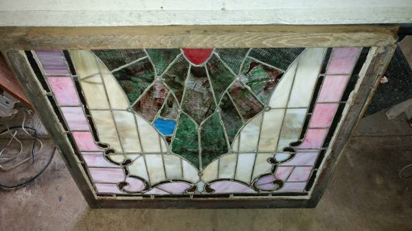 Antique Stained Glass Window - Beautiful Very Old Window - Long Valley ...