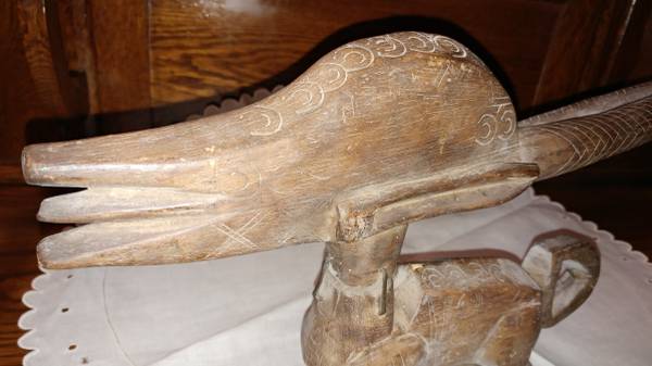 African Hand Carved Chiwara Statue Bambara Headdress - Antelope ...