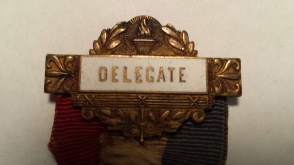 1916 Democratic National Convention Delegate Badge - Woodrow Wilson ...