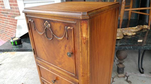Antique Tall Side Table - Cabinet and Drawers - Beautiful - Long Valley ...