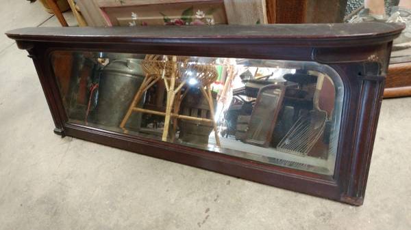 Antique Small Mantle Mirror or Server Mirror - Mahogany - Long Valley ...