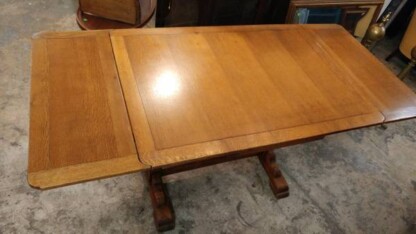 Antique Oak Small Dining Table - Slide out Leaves - BEAUTIFUL - Long ...