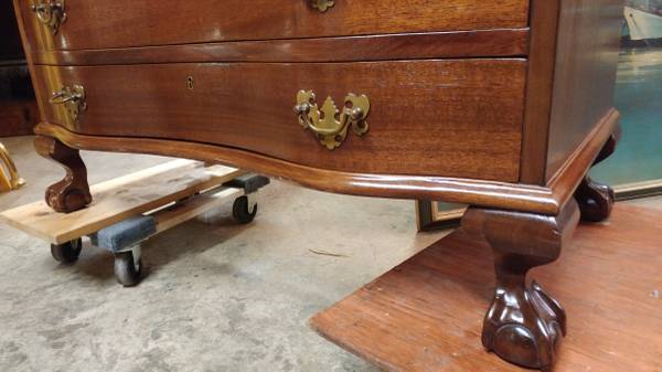 Antique Mahogany Slant Front Desk - Claw Feet - Very Nice - Long Valley ...