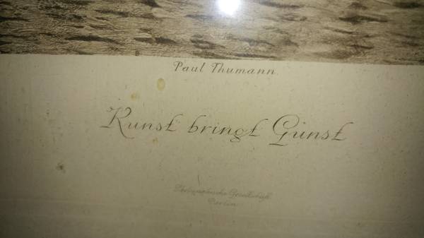 Antique Engraving Art Gilded Frame - Paul Thumann - Beautiful SO NICE ...