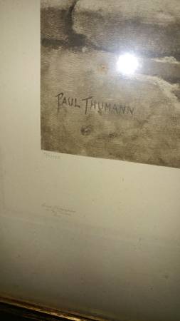 Antique Engraving Art Gilded Frame - Paul Thumann - Beautiful SO NICE ...