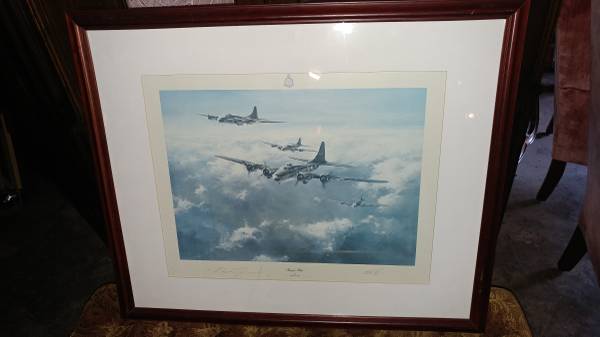 Signed Robert Taylor WWII Pilot Robert Morgan Memphis Belle B-17 Print ...