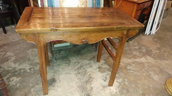 Antique Chinese 250 yr old Sword Leg Table - ELM Wood - So Nice - Long ...