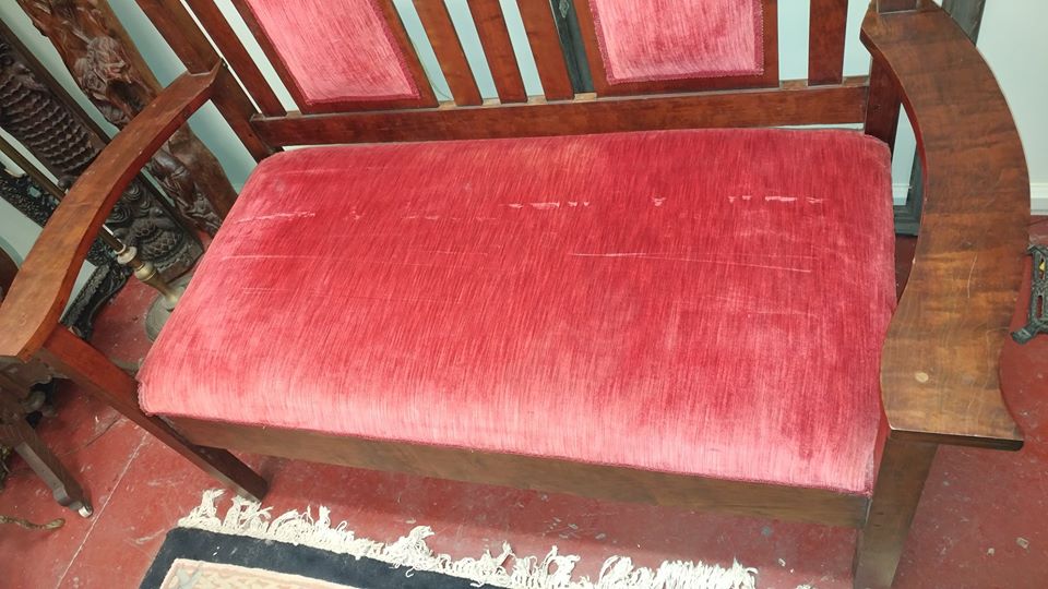 Antique Large Mission Bench Solid Cherry - Early Made - Beautiful ...