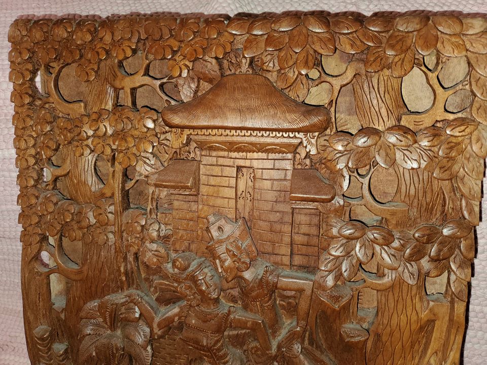 Beautiful Indian Carved Art - Thick Wood Carving - Amazing - Long ...