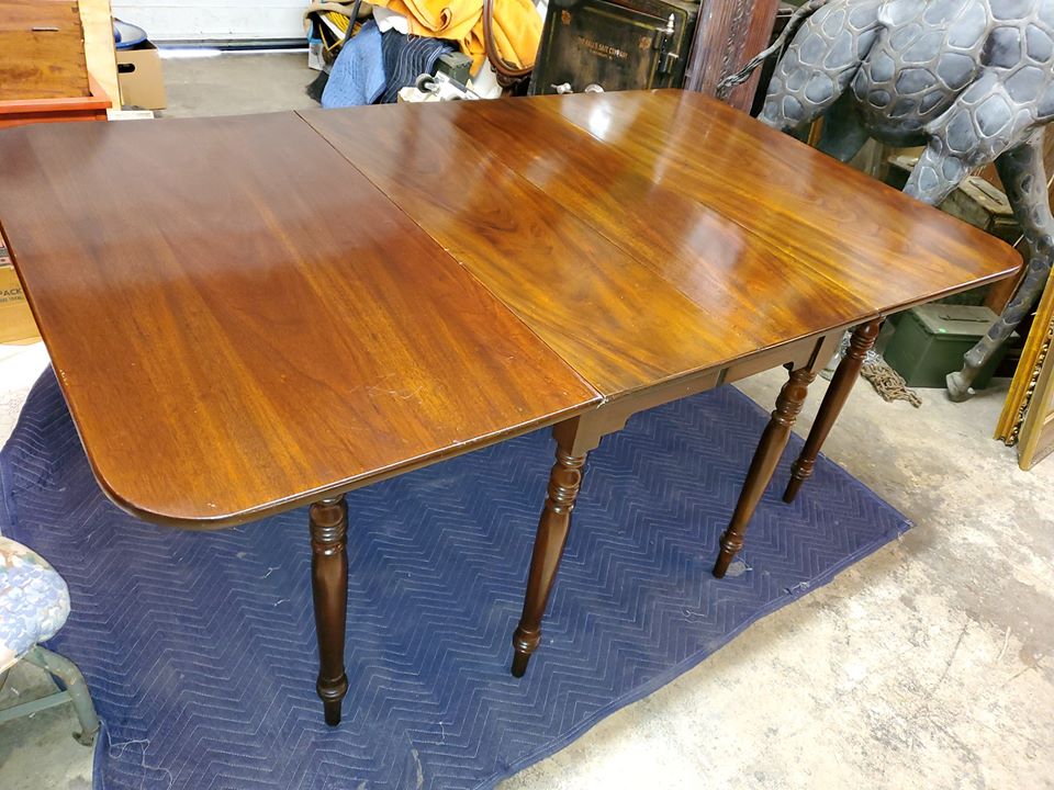 Henkel Harris Mahogany Drop Leaf Dining Table - 8 Leg - Beautiful ...