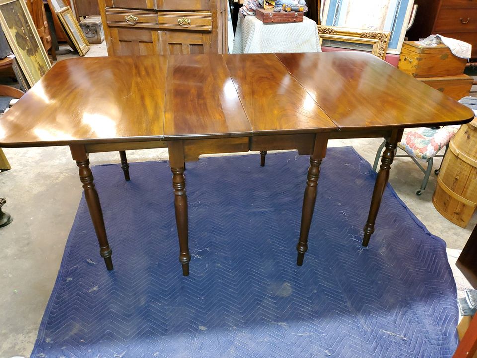 Henkel Harris Mahogany Drop Leaf Dining Table - 8 Leg - Beautiful ...