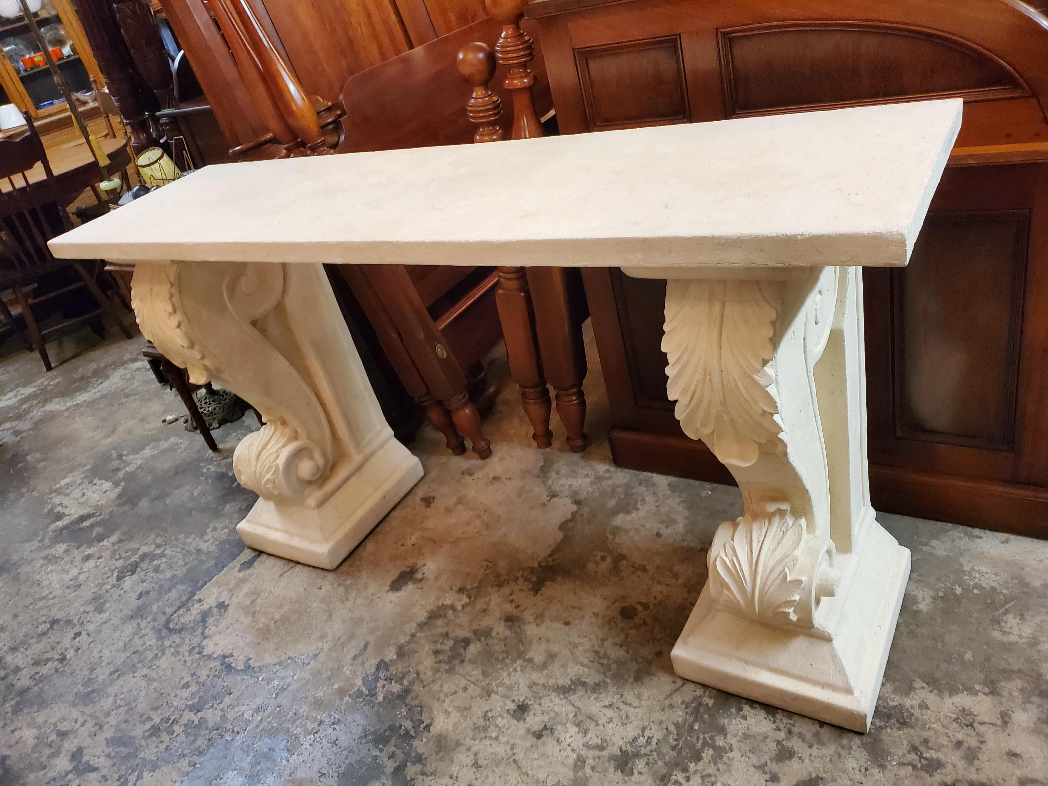 Large Hall Consule Table - Entry Table - White Heavy Nice - Long Valley ...