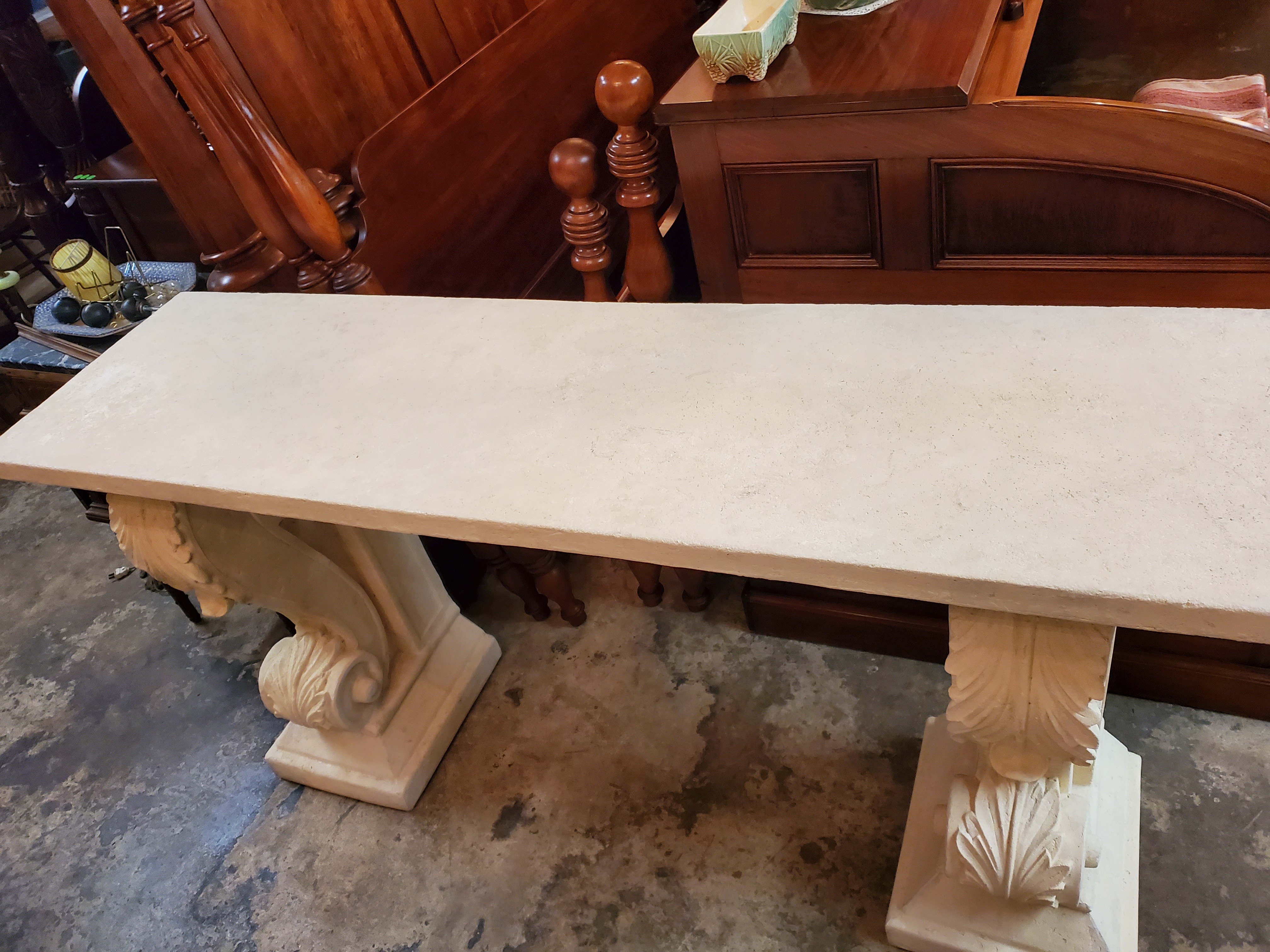 Large Hall Consule Table – Entry Table – White Heavy Nice – Long Valley ...