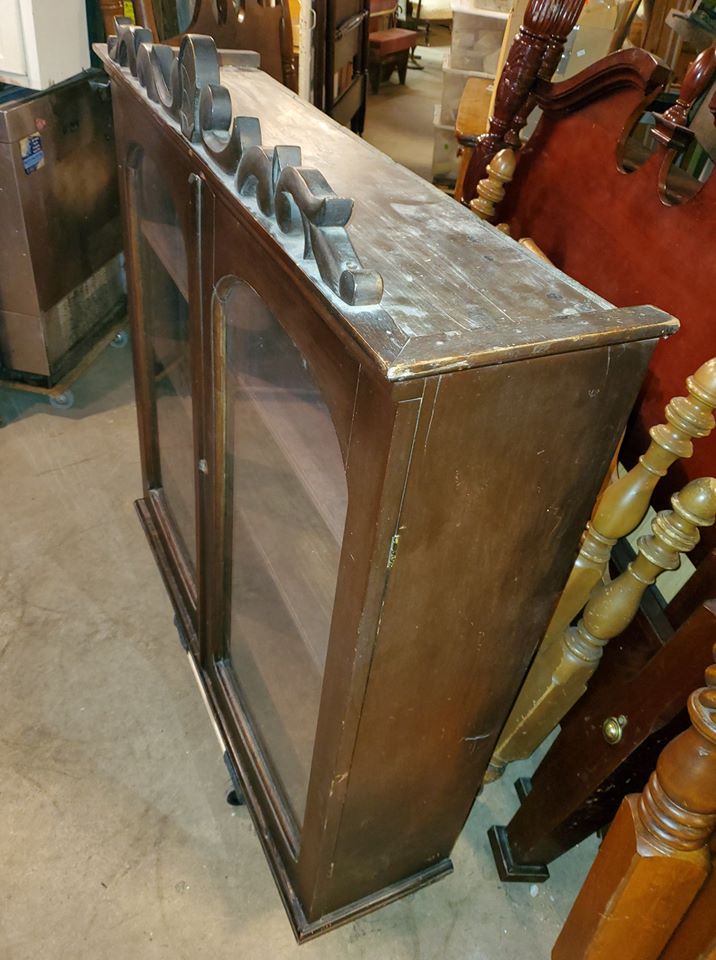 Antique Cupboard Cabinet - Walnut - Well made - Hanging Wall Cabinet ...