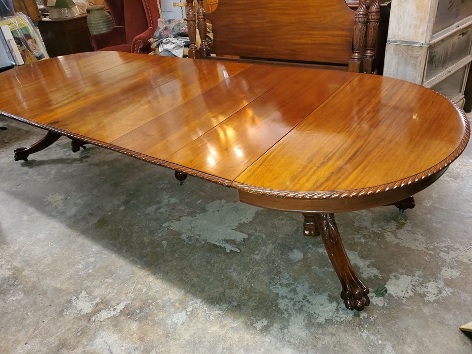 Antique Large Mahogany Extension Table - Dining / Conference Table ...