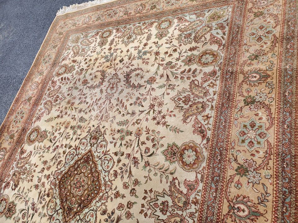 Large Wool Area Rug 12.5 x 8.5 - Thick and Beautiful - Long Valley Traders