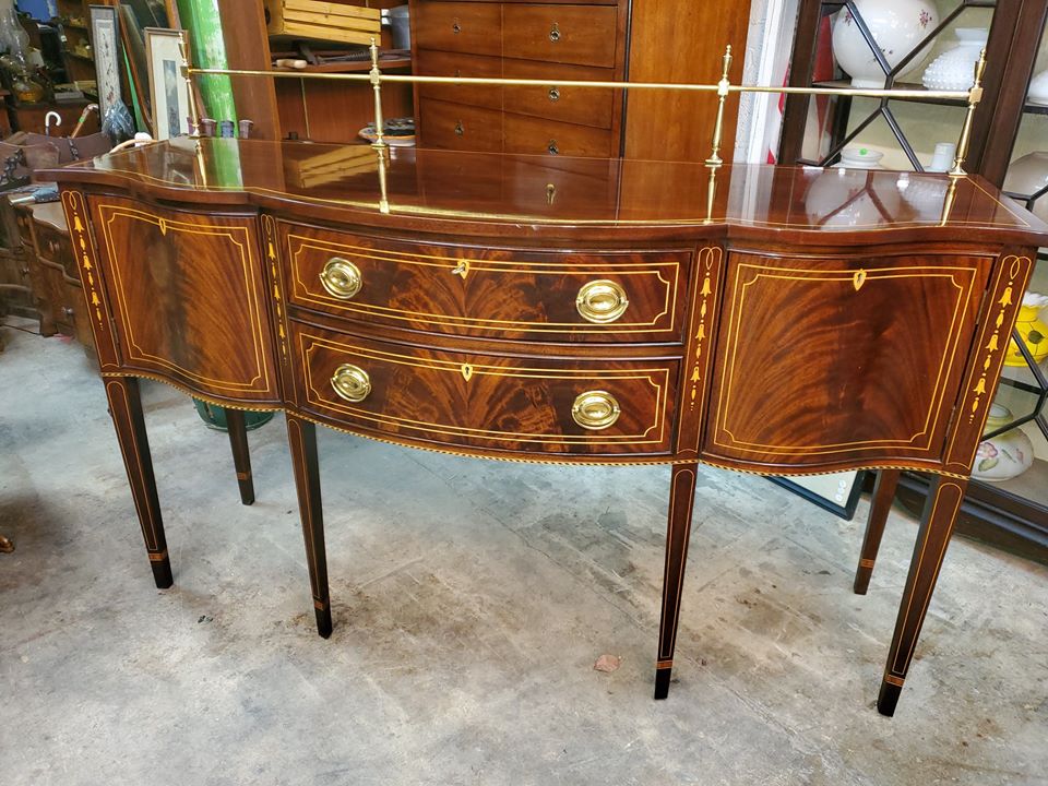 Stickley Mahogany Sideboard Server Buffet - Beautiful Inlay wood - Long ...