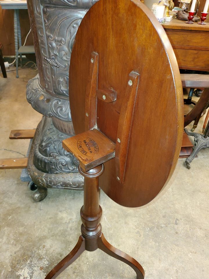 Antique Walnut Small Side Table - Tilt Top table - Hand Made - Long ...