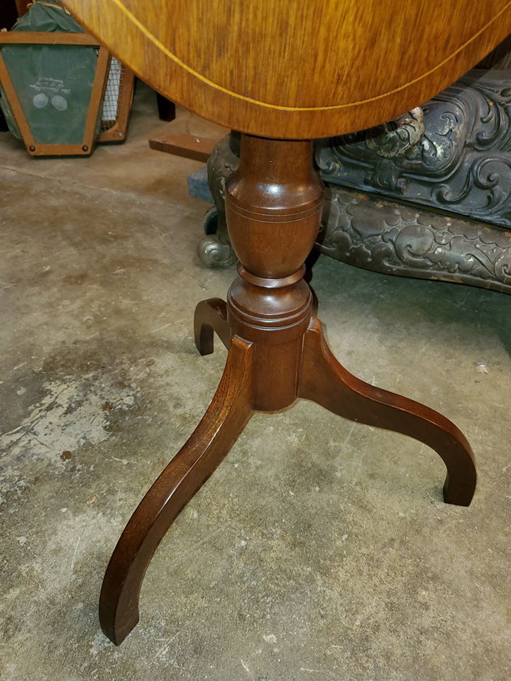 Antique Walnut Small Side Table - Tilt Top table - Hand Made - Long ...