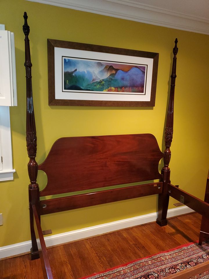 Councill Craftsmen Queen Mahogany Rice Carved Bed - Beautiful Bed ...