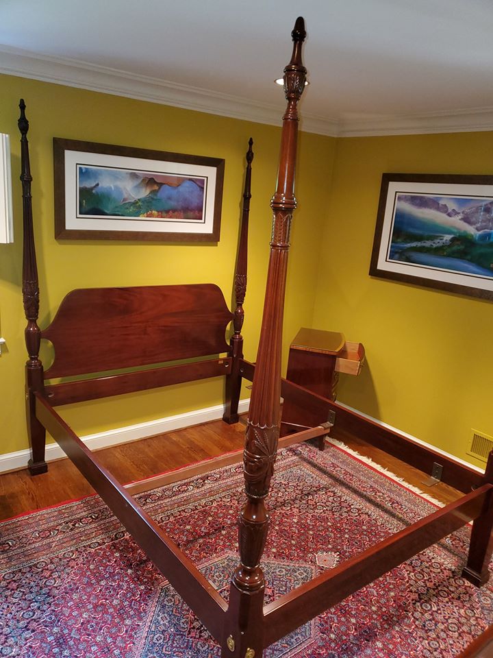 Councill Craftsmen Queen Mahogany Rice Carved Bed - Beautiful Bed ...