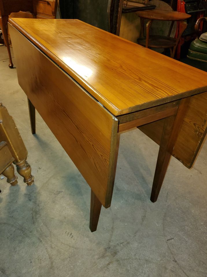 Antique Early Pine Drop Leaf Table - Solid Pine Boards - BEAUTIFUL ...