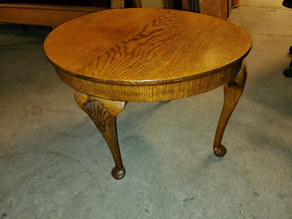 Antique Small Oak Side Table - Solid and Beautiful - Long Valley Traders