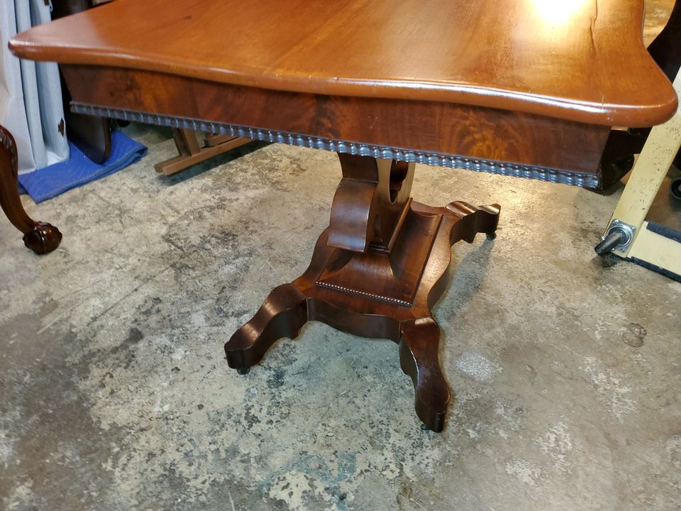 Antique Flame Mahogany Center Table - 1800's made - Beautiful - Long ...