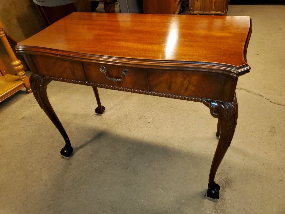 Mahogany Claw Foot Dining Small Dining Table - nice Table - Long Valley ...