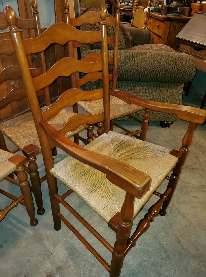 Henkel Harris 4 Cherry Ladder back Chairs - Beautiful Chairs - Long ...