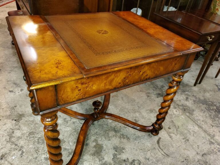 Theodore Alexander Game Table w/ Game pieces and Reversible Top ...