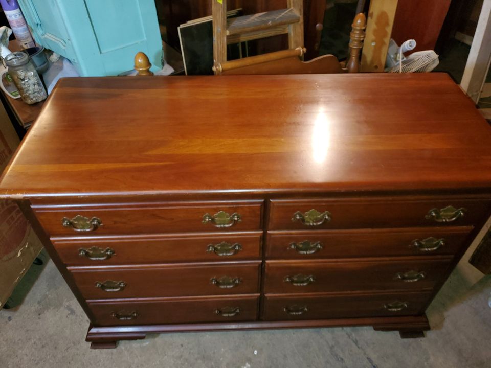 Kling Cherry 8 Drawer Dresser - Solid and Beautiful - Long Valley Traders