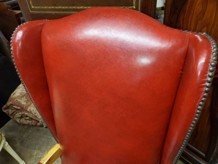 Red Leather Executive Office Desk Chair - Long Valley Traders