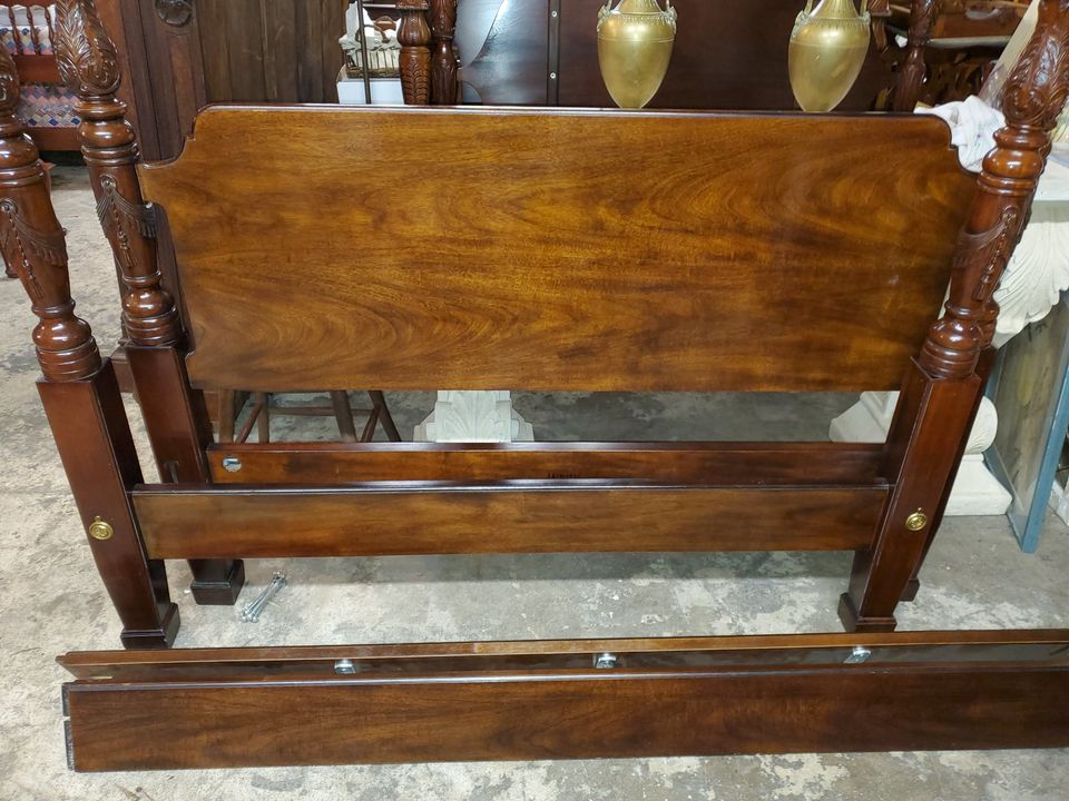 Henredon Mahogany Queen Rice Carved 4 post Bed - Beautiful - Long ...
