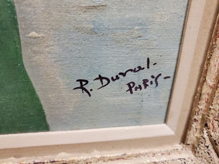 Mid 1900's Paris Original Art - FRAMED Oil Painting - R. Duval ...