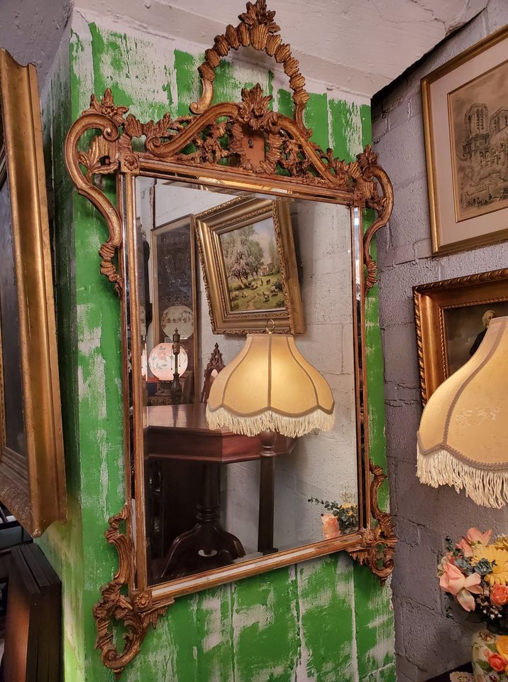 Large Gold Carved Gilded Wall Mirror - Hand carved - High End Beautiful ...