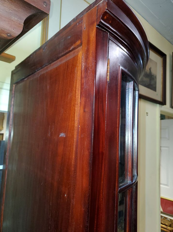 Mahogany curved front Corner Cabinet - 24 glass panes - Beautiful ...