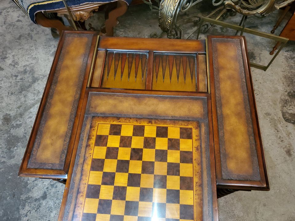 Theodore Alexander Game Table - Chess Backgammon - Designer - Long ...