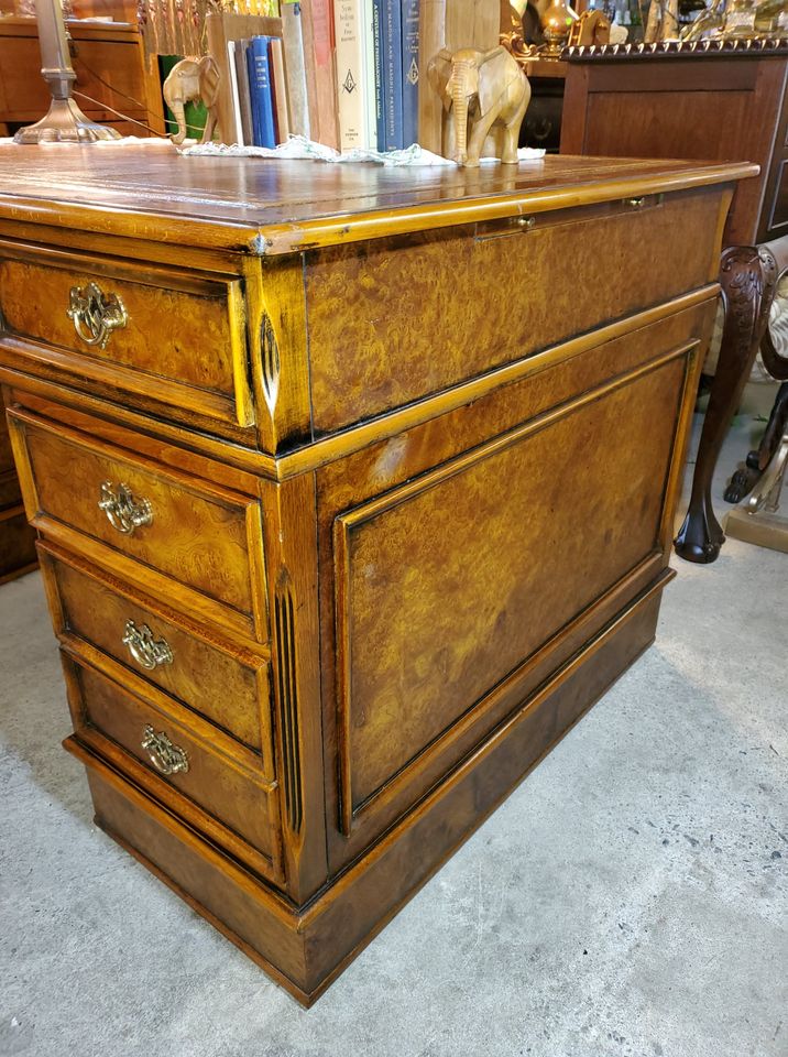 Executive Partners Desk - Birds Eye Maple w/ Leather Top - High Quality ...