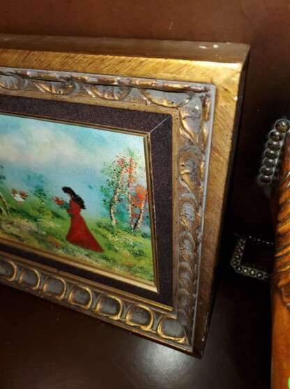 Original Louis Cardin 1970's enamel on copper Framed painting - Long ...