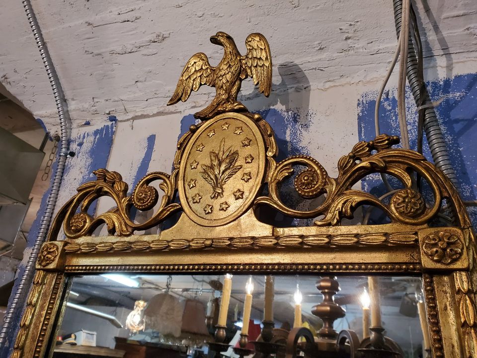 Vintage American Colonial Eagle Mirror - Gold - Very Nice - Long Valley ...