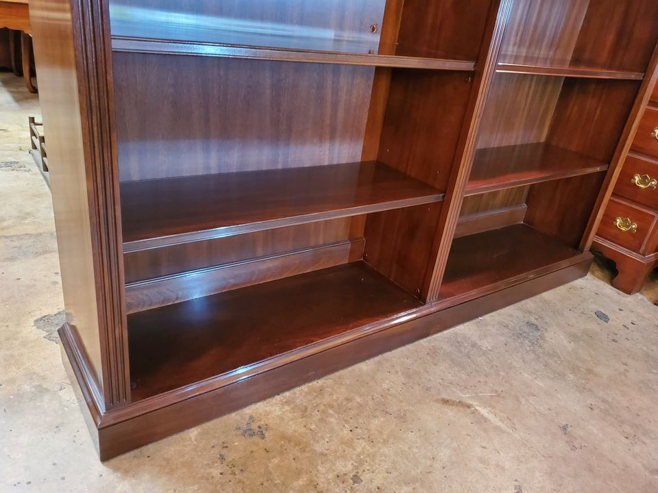 Henkel Harris Mahogany Double Bookshelf Beautiful bookcase - Long ...