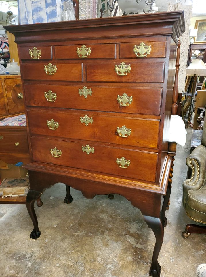 Antique French Highboy Dresser
