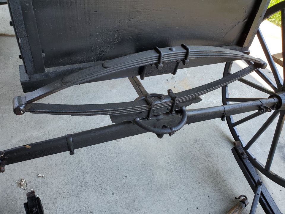 Amish Antique Spring Wagon - Horse Drawn Buggy Cart - Excellent - Long ...