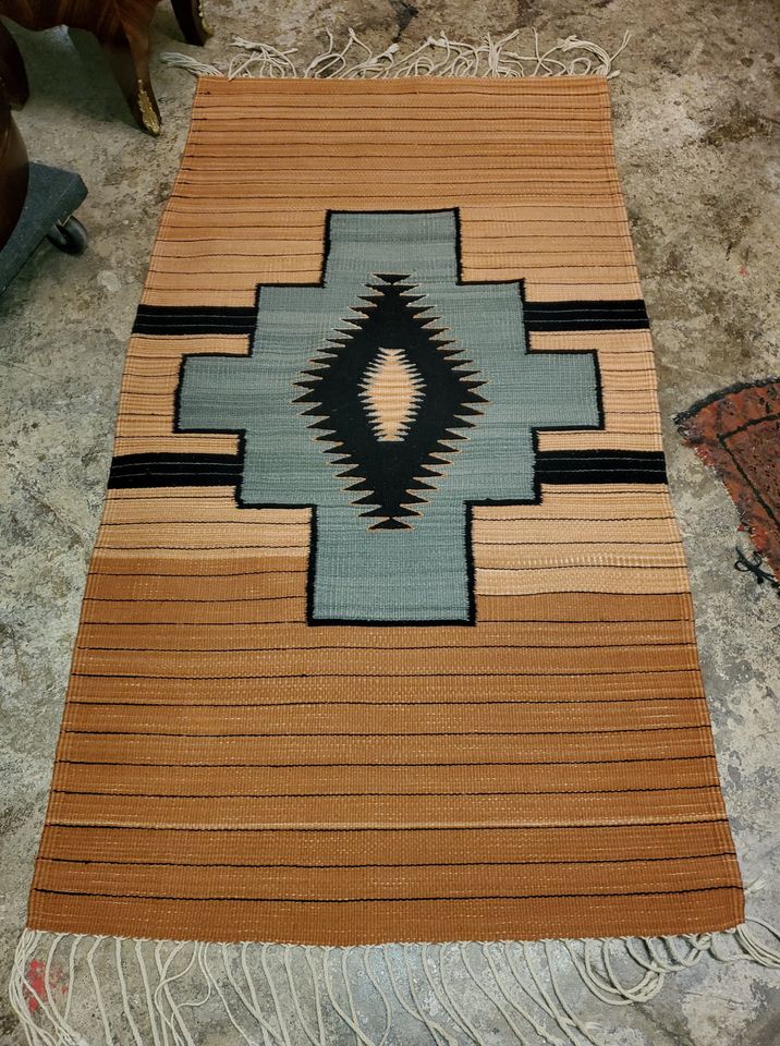 South Western Hand Made Indian Style Rug 57x31 - Long Valley Traders