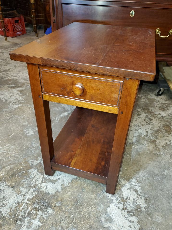 Solid Cherry Hand Made Night Stand / Side Table w/ Drawer - Excellent ...